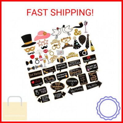 60Pcs Wedding Photo Booth Props, Wedding Props for Photos Bachelorette ...