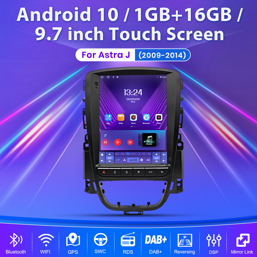 For Vauxhall Astra Opel Astra J Car Stereo Android 9.7" GPS Sat Nav DAB ...