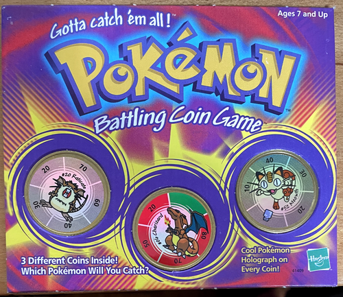 Hasbro Pokemon Battling Coin Game 1999 - CHARIZARD/ MEOWTH/ RATICATE ...