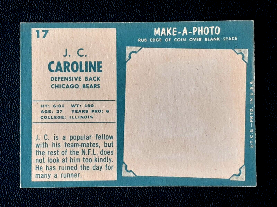 J.C. CAROLINE 1961 TOPPS 61 NO 17 EX+ 49738 | eBay