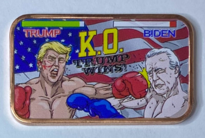 1 oz Trump KO Bar colorized .999 fine copper | eBay