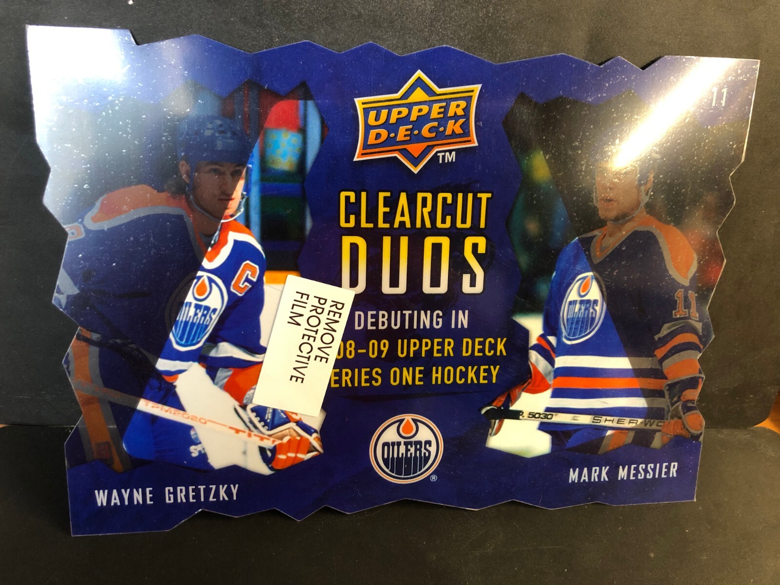 WAYNE GRETZKY MARK MESSIER Promo Display 2008-09 Upper Deck Clearcut ...