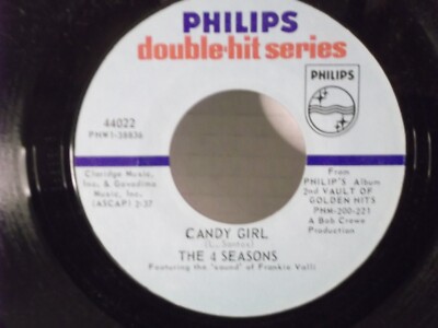 The 4 Seasons,Philips,"Candy Girl"&"Peanuts",US,7" 45,Double Hit Series ...