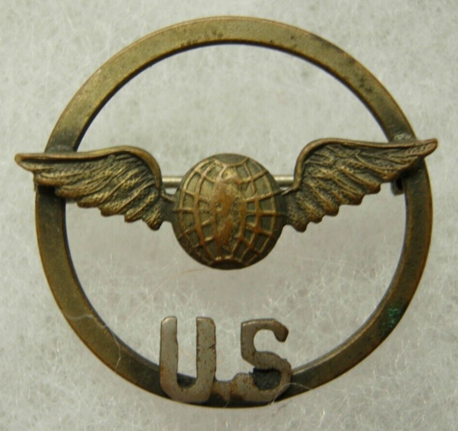 WW1 Early Logo Air Service Flat Hat Wing Pin - USAS - US Army PB | eBay