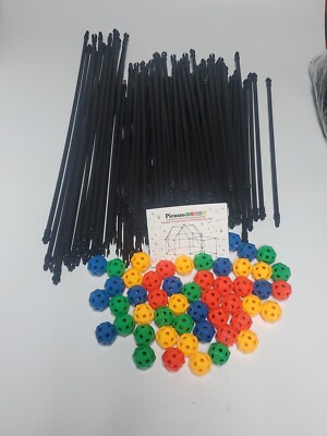 Picasso Tiles Flexible Construction Fort Building Toy 150 Pc Connecters ...