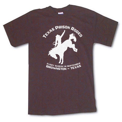 Neuf Texas Prison Rodéo Pro Vintage Gear Cow-Boy T-Shirt Ss Houston PBR ...