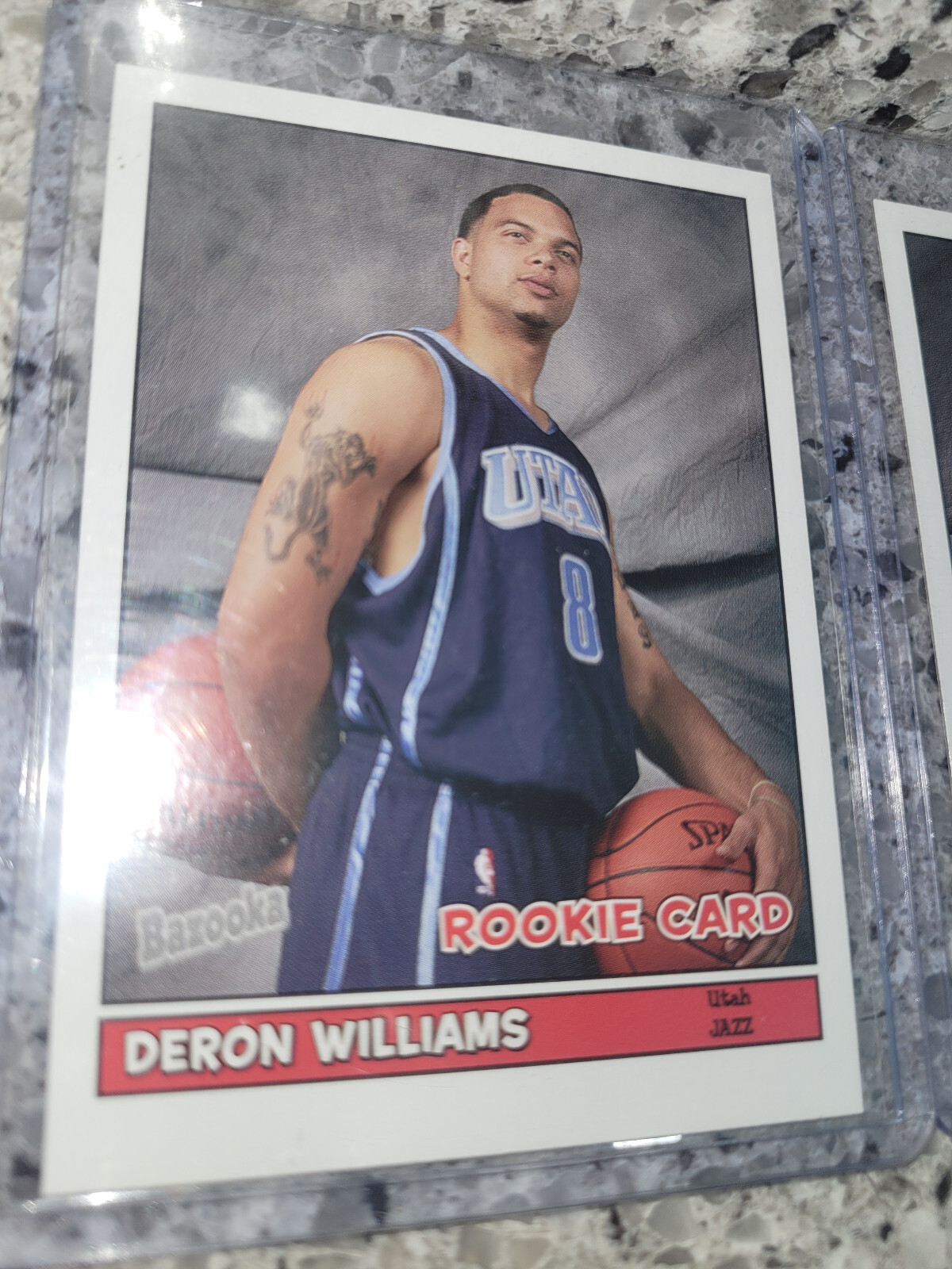 LOT OF 2 2005-06 DERON WILLIAMS ILLINOIS BAZOOKA BASKETBALL ROOKIE ...