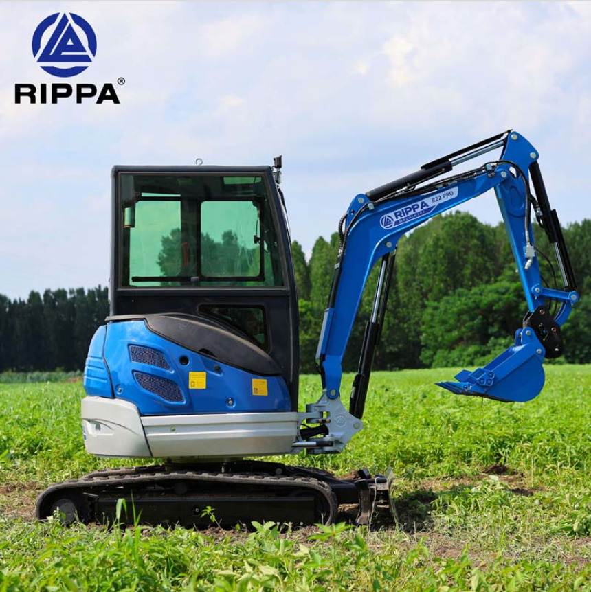 Rippa R22 Pro Mini Excavator, Kubota D1105, 2 Speed, Expanding Track ...