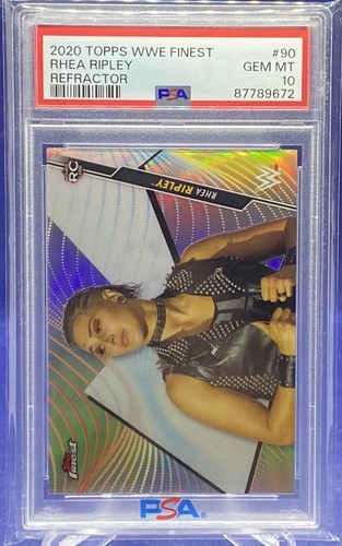 Rhea Ripley Rookie Refractor PSA 10 2020 Topps Finest WWE #90 RC ...