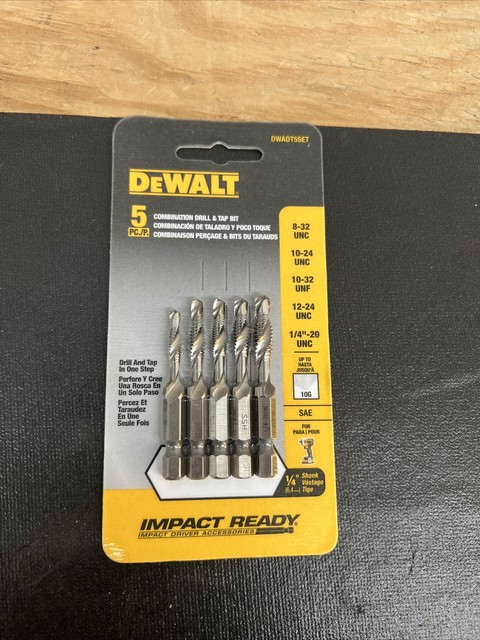 DEWALT 5-pack SAE Tap and Drill Set DWADT5SET for sale online | eBay