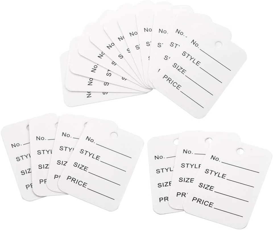 1000Pcs Price Tags White Clothing Tag For Retail Small Kraft Paper Tag ...