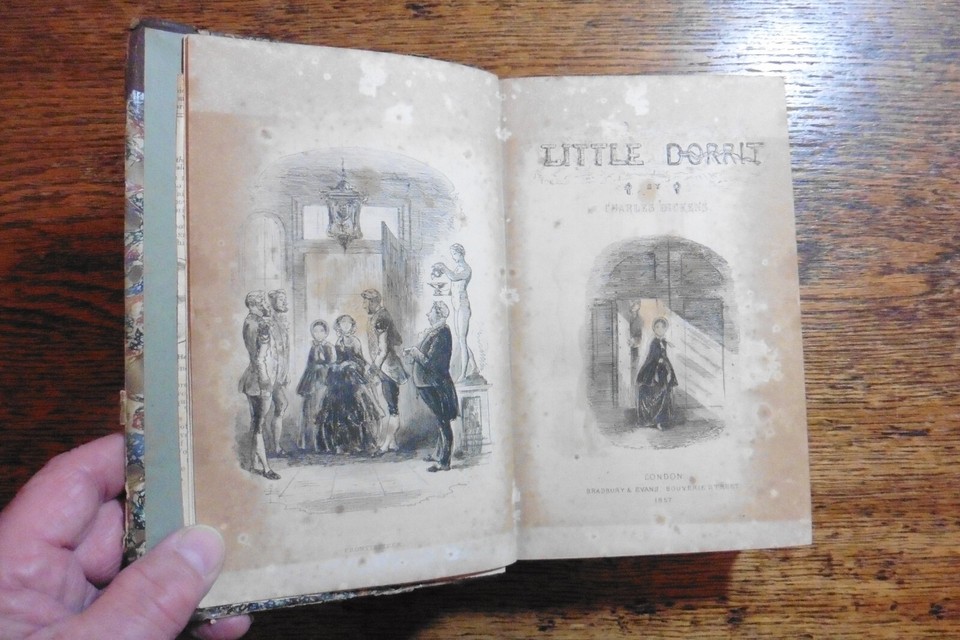 CHARLES DICKENS FIRST EDITION LITTLE DORRIT 1857 ORIGINAL LEATHER ...