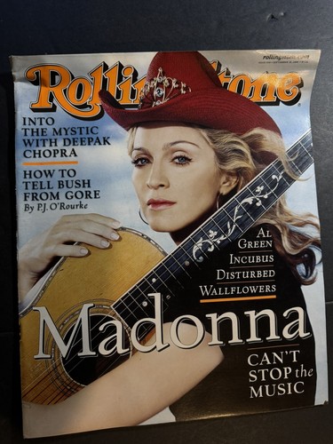 Rolling Stone Magazine September 28 2000 Madonna Guitar Front Cover Al ...