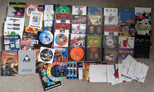 Job Lot of Vintage PC Games - Discs Only CD Floppy Manuals Retro Gaming ...