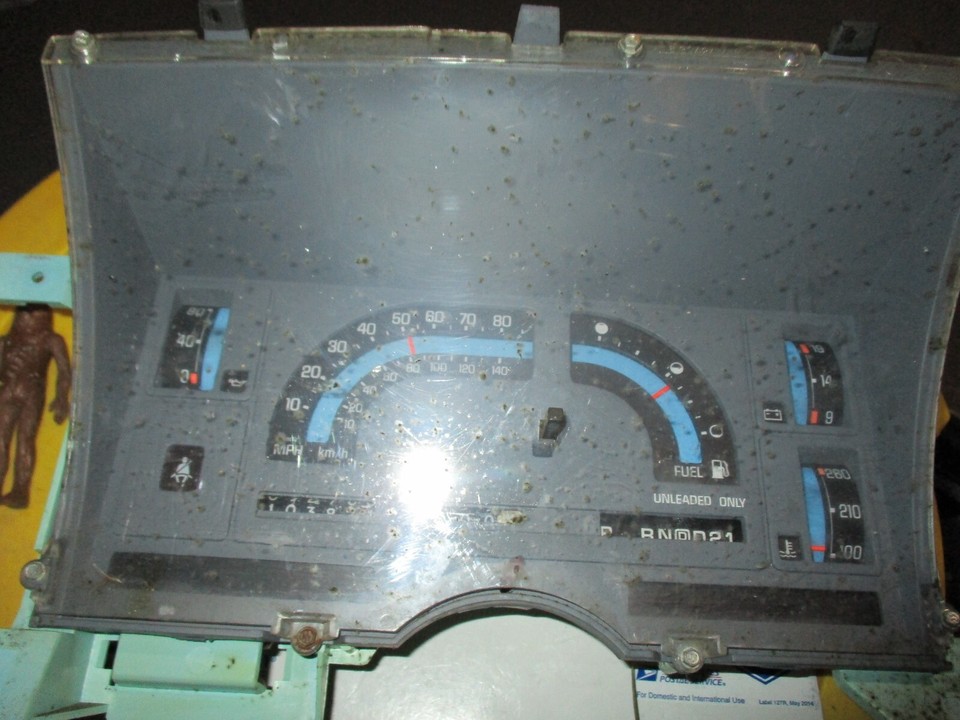 😈 1991 S10 SPEEDOMETER CLUSTER GUAGE INSTRUMENT ODOMETER ANALOG DISPLAY ...