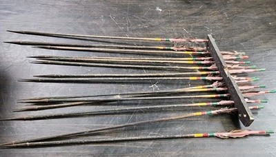 Vintage African TRIBAL hand carved ARROWS | eBay