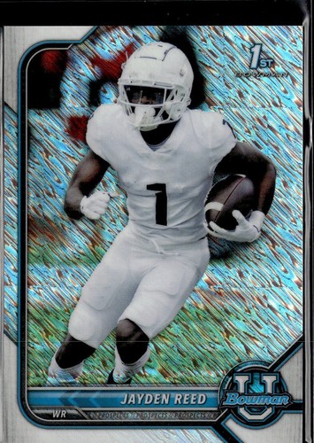 2021-22 Bowman University #57 Jayden Reed Chrome Shimmer Michigan State ...