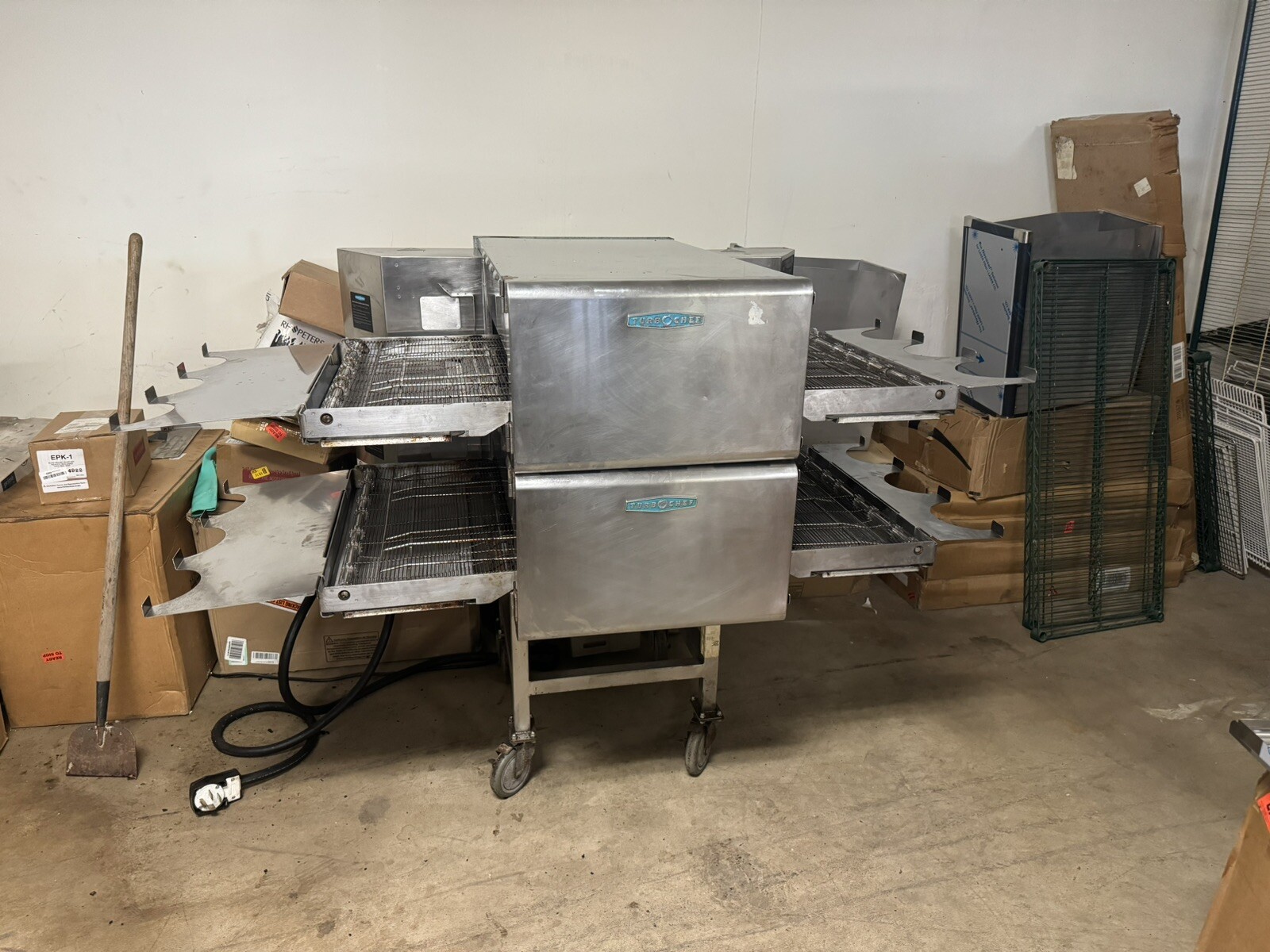 Double Stack Of TurboChef HCW2620C 26", VENTLESS, Conveyor Ovens On A ...