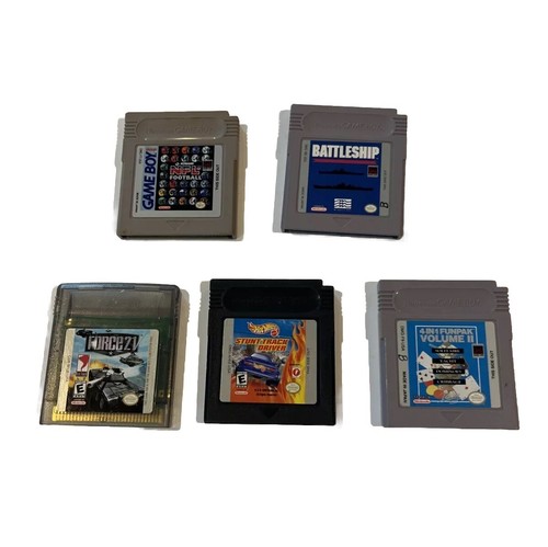 Lot of 5 Nintendo Game Boy Games Loose Cartridges Battleship NFL Force ...