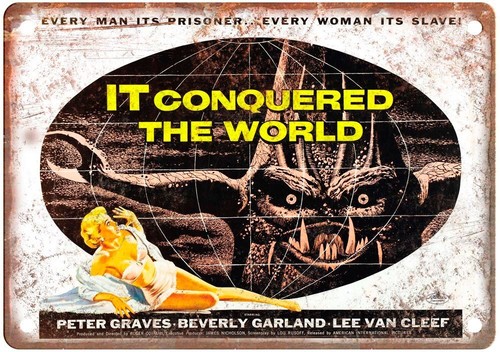 It Conquered The World Vintage Movie Poster Old Retro Look Metal Sign ...