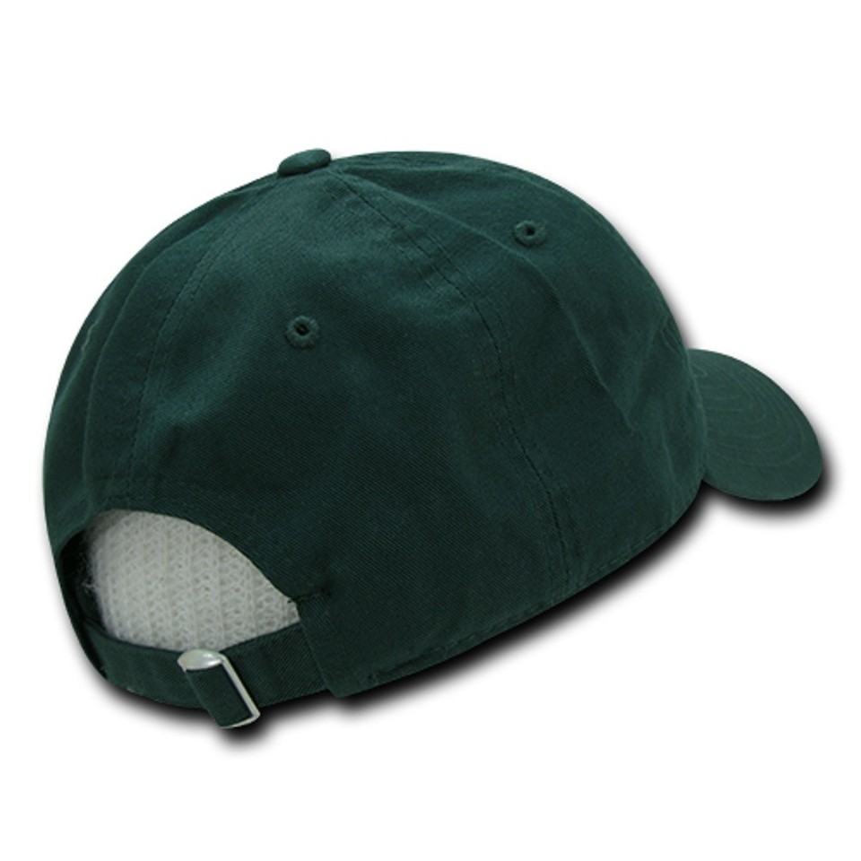 Forest Green Plain Solid Washed Cotton Polo Style Baseball Cap Caps Hat ...
