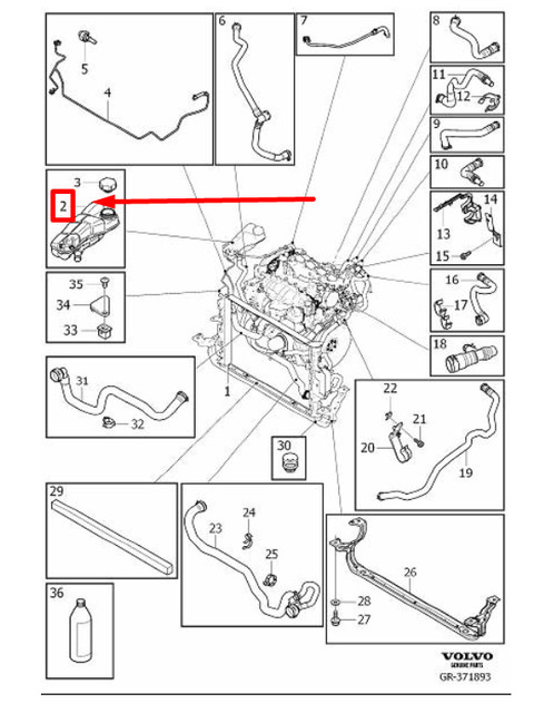 VOLVO V40 HATCHBACK EXPANSION TANK 31338763 ORIGINAL for sale online | eBay