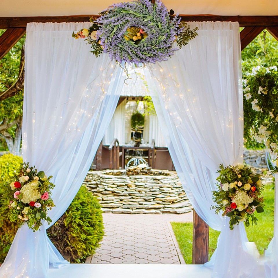 Fake Lavender Garland Faux Flower Artificial Door Wreath Pendant | eBay ...