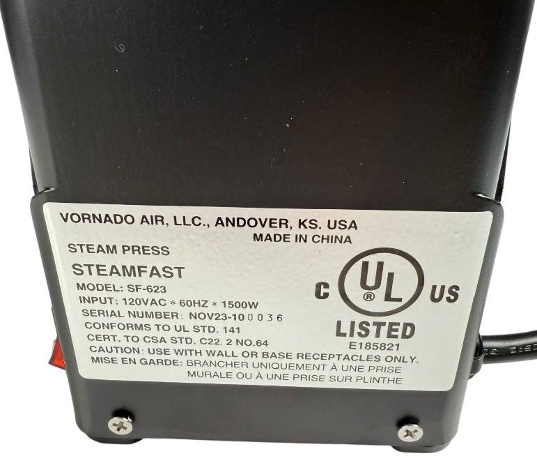 Steamfast SF-623 Mid-Size Steam Press Multiple Fabric Settings and Steam Burst 47171623003| eBay