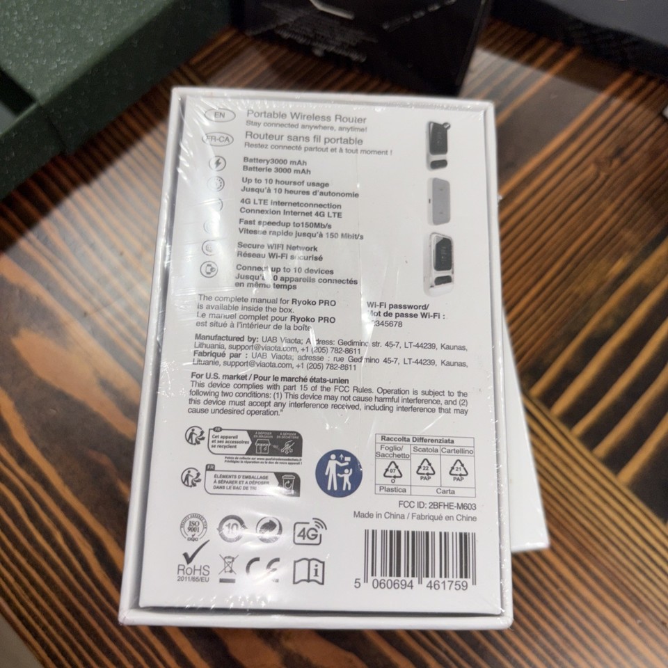 Sealed - Ryoko Pro High-Speed Portable 4G LTE Wi-Fi Router | eBay