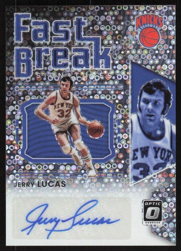 2021-22 Donruss Optic Fast Break Signatures Auto Jerry Lucas New York ...