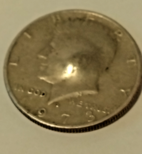 1973-D 50c Kennedy Half Dollar Mint Error Defect Coin Double Bulge ...