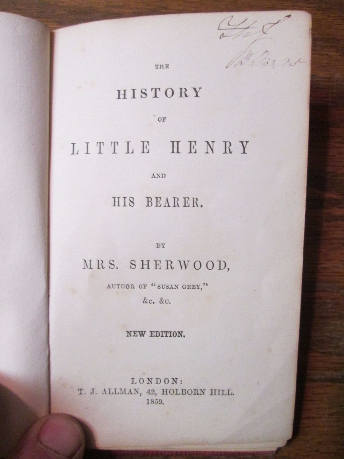 1859 LITTLE HENRY AND HIS BEARER Mrs Sherwood Allman & Sons Miniature ...