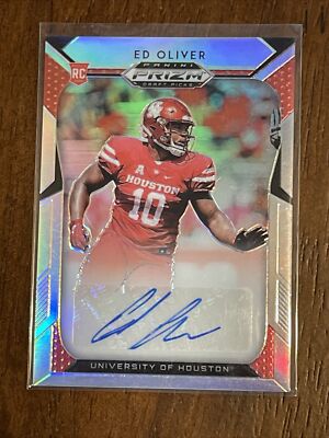 2019 Panini Prizm Draft Picks Ed Oliver Rookie RC Silver Autograph Ex ...