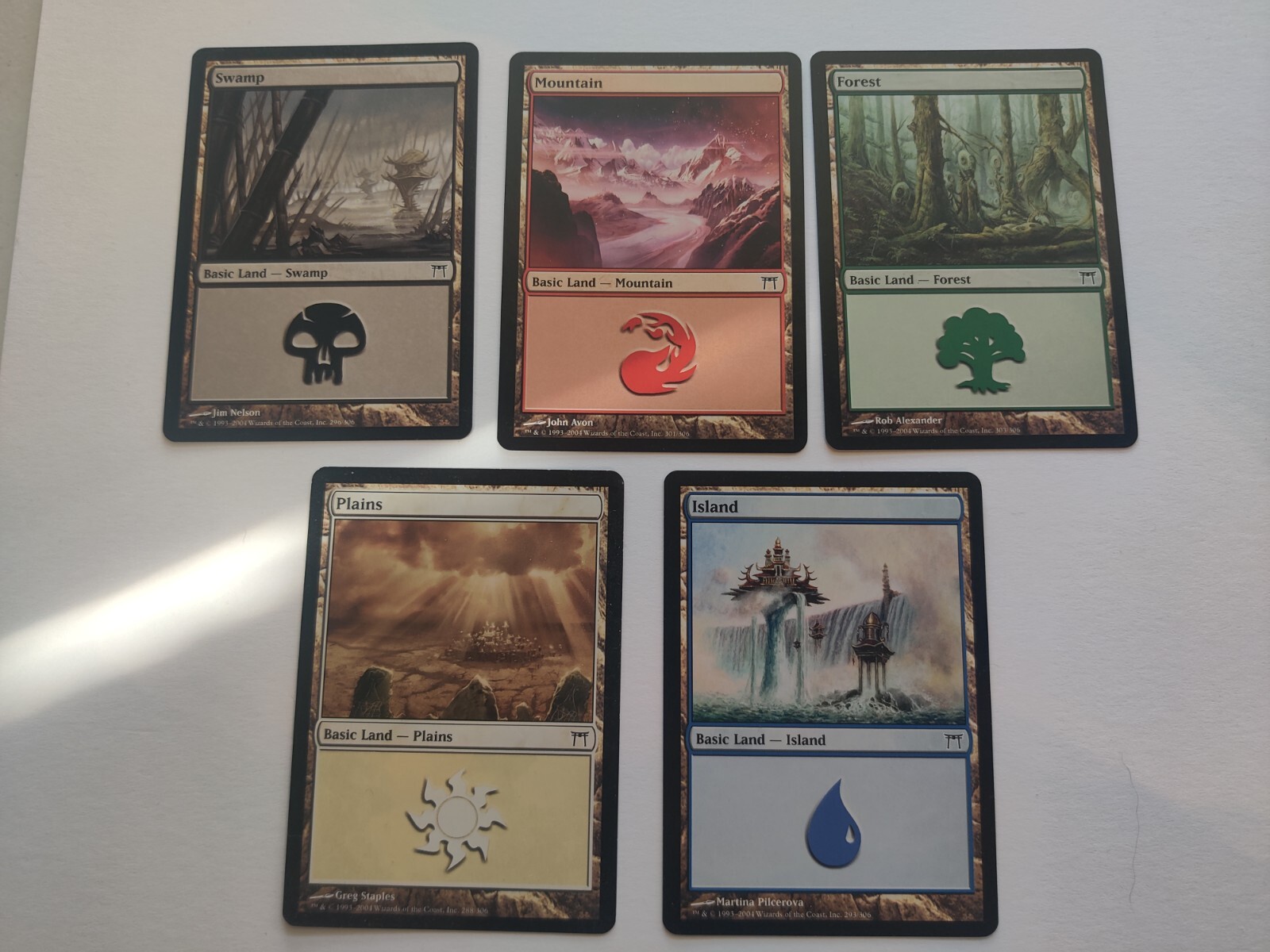 MTG Champions Of Kamigawa Basic Lands | eBay
