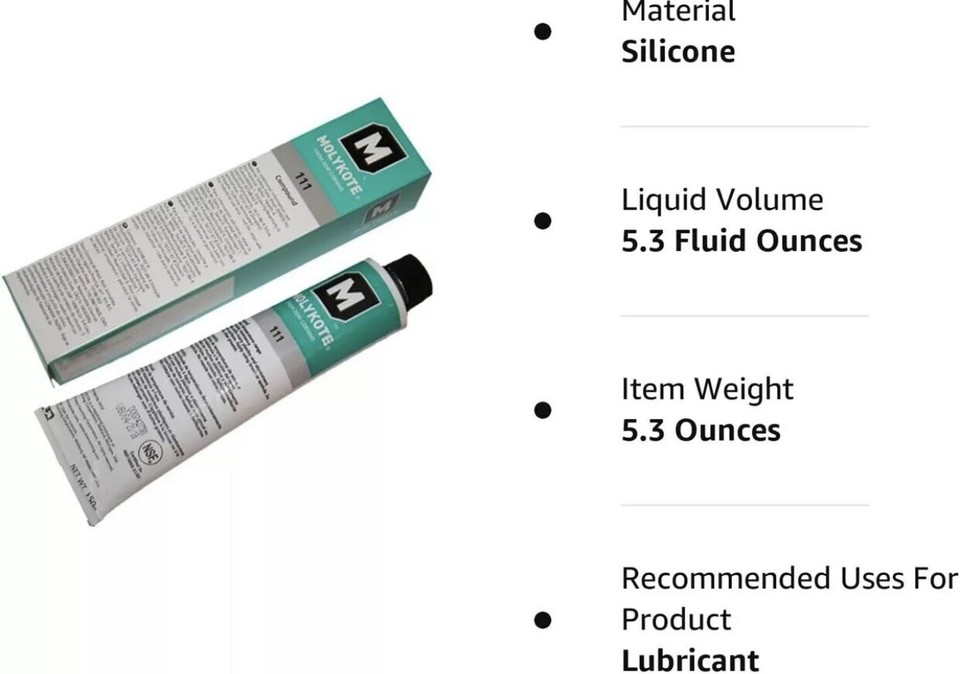 Molykote DOW 111 Lubricant & Sealant, 5.3 oz. Tube L11150 | eBay