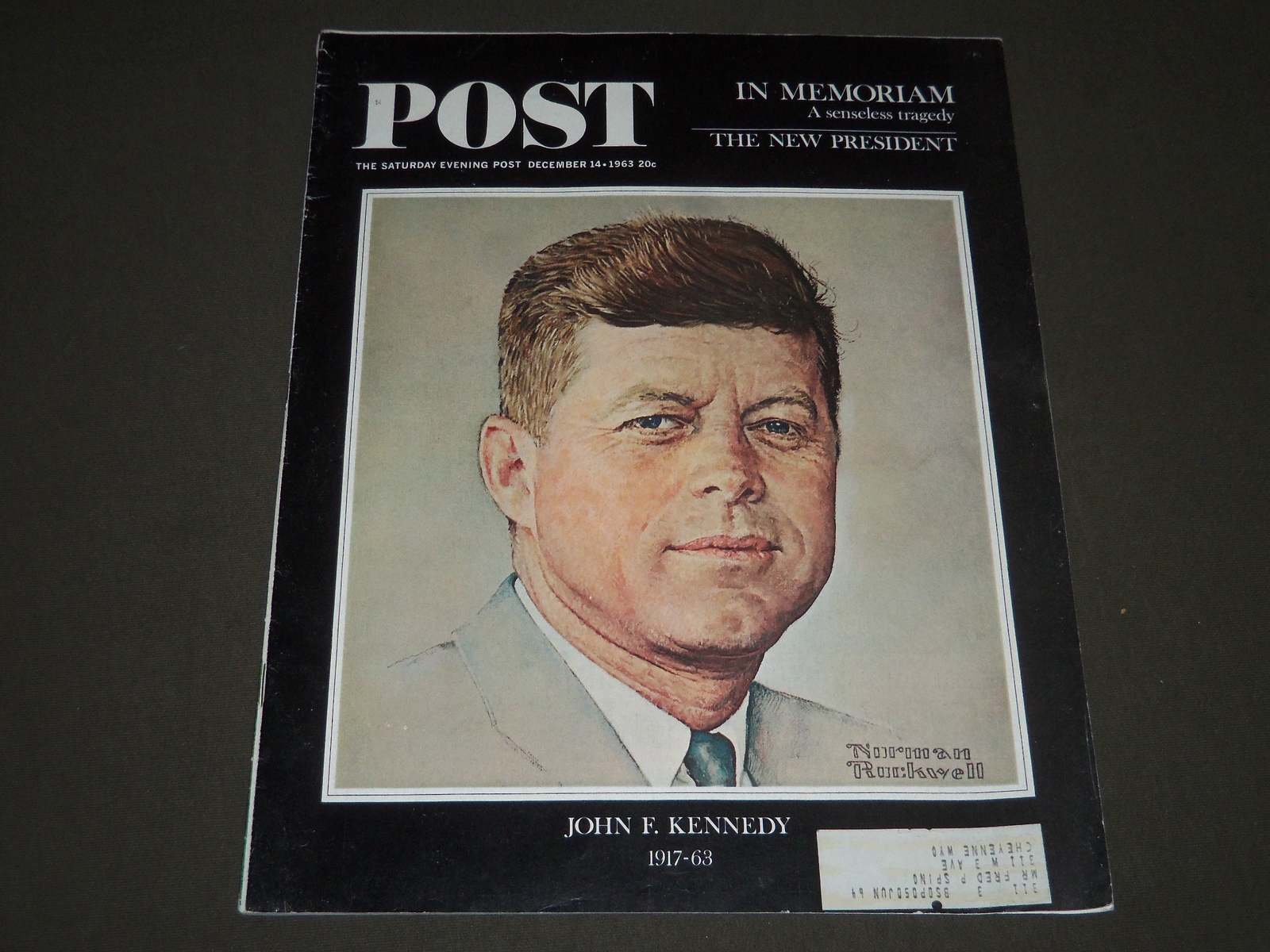 1963 DEC 14 SATURDAY EVENING POST MAGAZINE -JFK COVER BY NORMAN ...