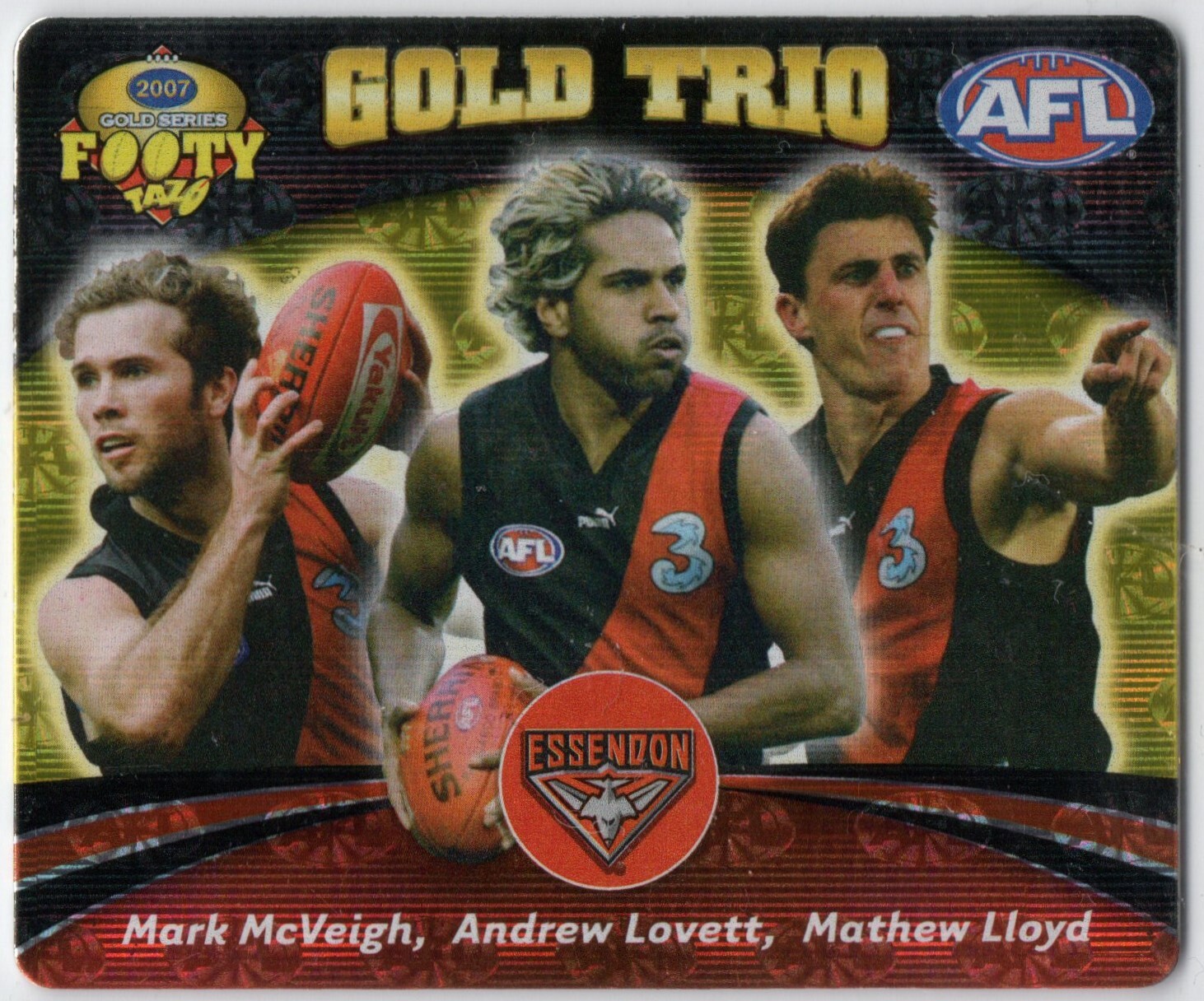 2007 AFL SMITHS CRISPS GOLD TRIO FOOTY TAZO CLASSIC SET LOT - PICK YOUR ...