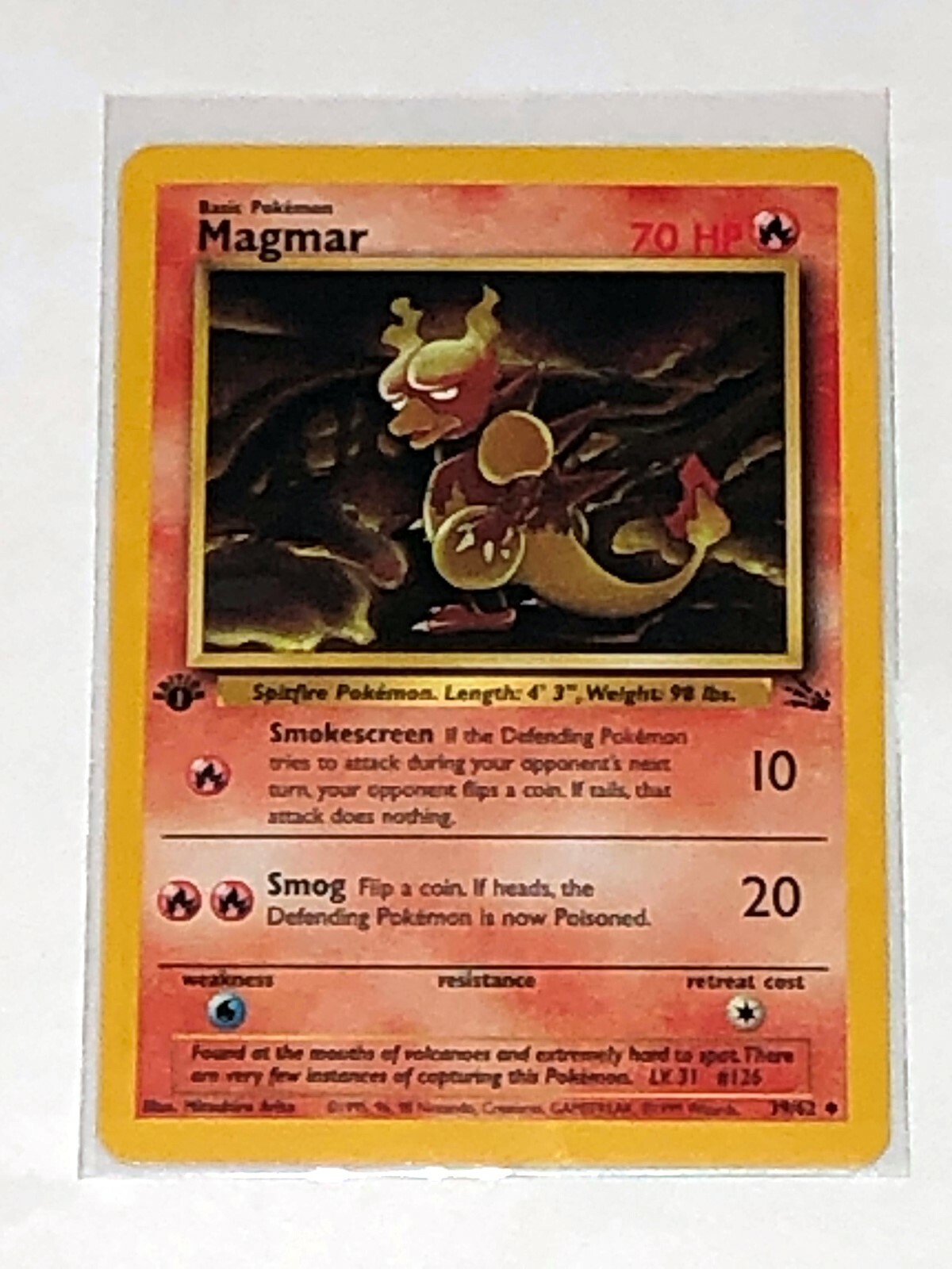 Magmar #39/62 1st Edition Fossil Uncommon Pokemon Card 1999 WOTC | eBay