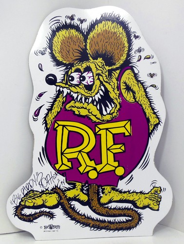 Ed Big Daddy Roth Rat Fink 1994 Autographed Promotional Sign | eBay