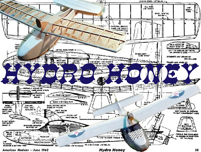 1/2A Hydro Honey Seaplane 28" WS RC Airplane Laser Cut Balsa Short Kit + Plans | eBay