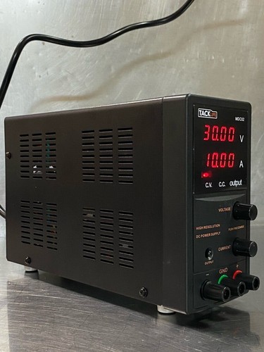 TACKLIFE 0-30V DC 10-AMP Variable Power Supply Course /Fine Adjustment ...
