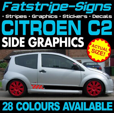 fits CITROEN C2 GRAPHICS STRIPES STICKERS DECALS CAR VINYL VTR VTS 1.4 ...