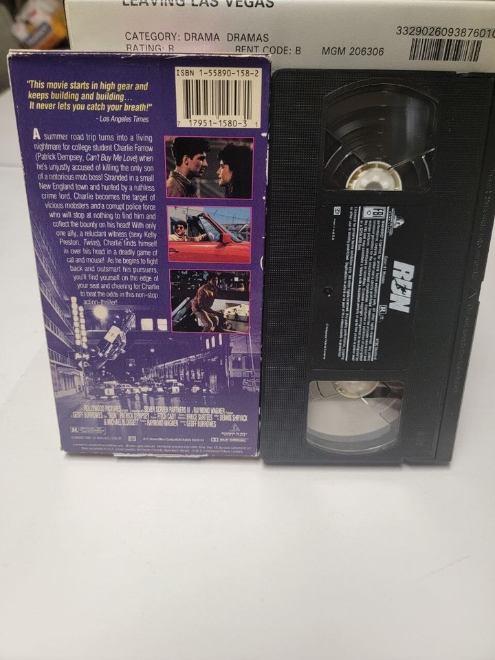 Run VHS Tape (Patrick Dempsey, Kelly Preston, 1991) *BUY 2 GET 1 FREE ...