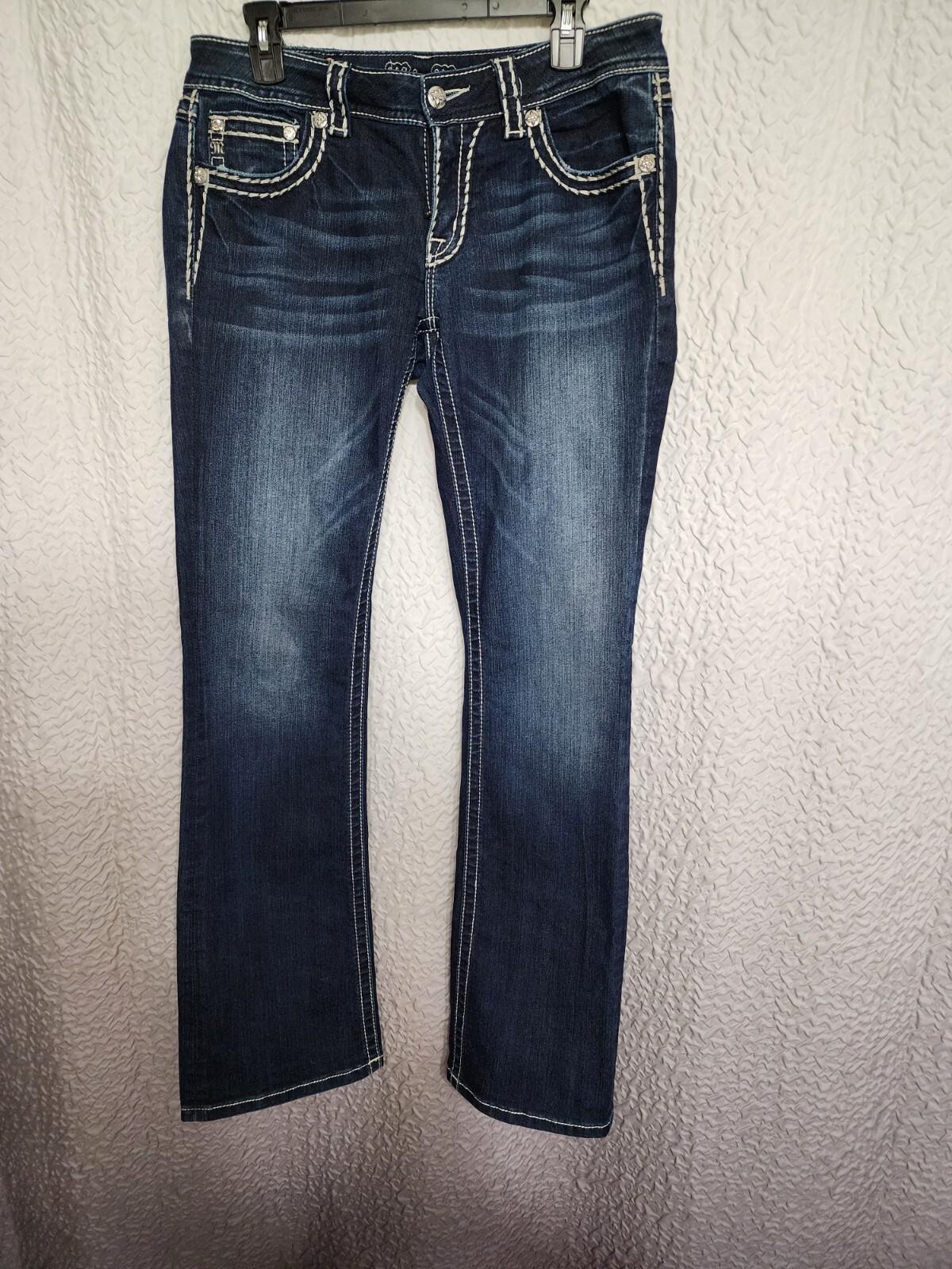 Miss Me Whip Stitched Embroidered Jeans Signature Boot Cut Flap Pockets ...