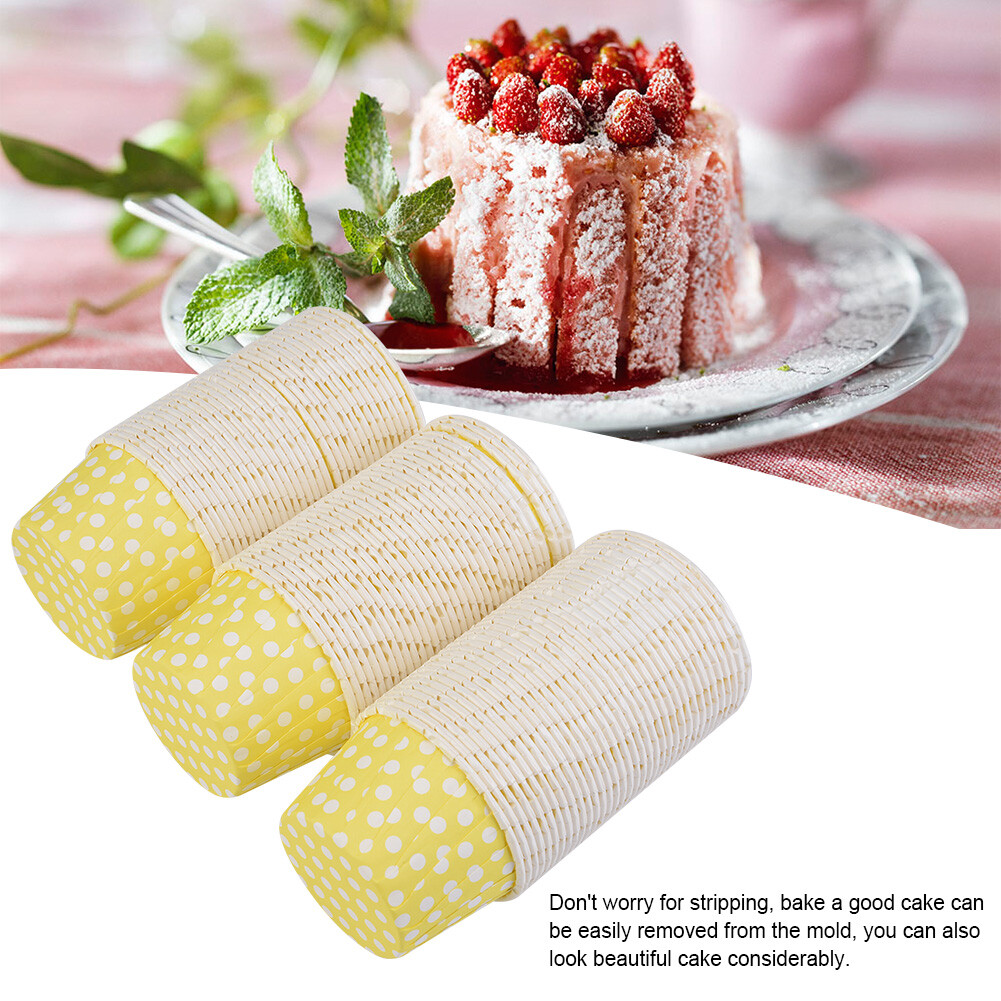 100PCS Mini Cupcake Liners Paper Round Cake Baking Cups Muffin Cases ...