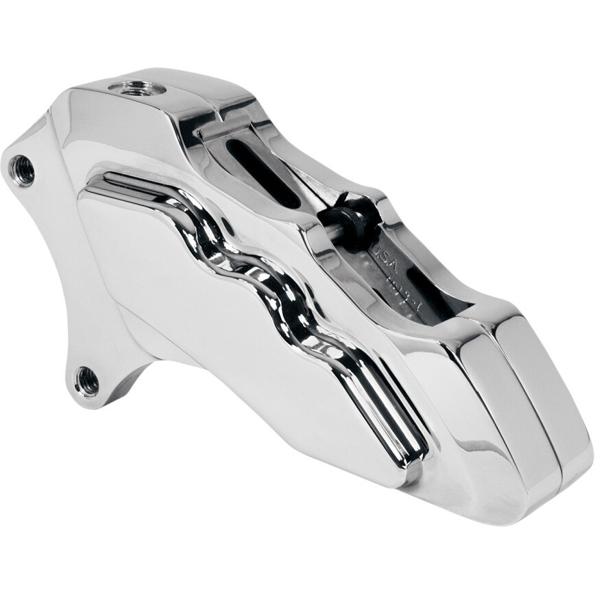 HHI Hawg Halters 6 Piston Chrome Left Side Caliper Harley Big Twin 11.5 ...