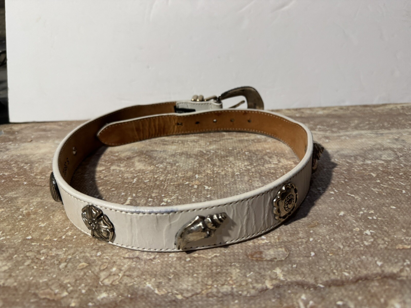 1995 S 388 Brighton Shells And Flowers Womens White L… - Gem