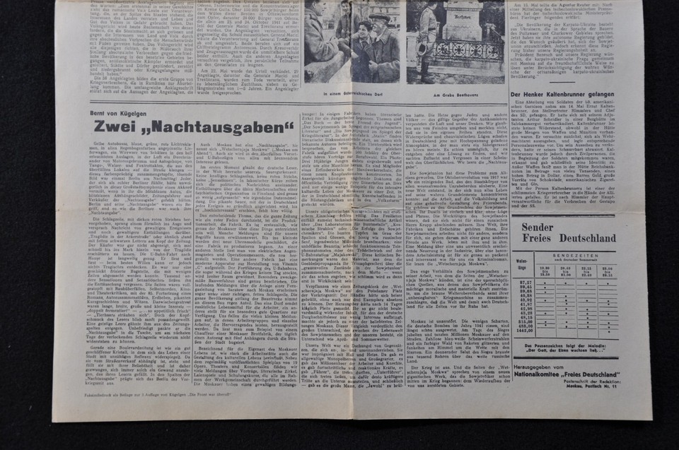 Original WWII Red Army Newspaper Freies Deutschland BERLIN 1945 - RARE ...