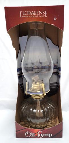 Florasense Clear Glass Single 13" Oil Lamp for Indoor or Outdoor Use ...