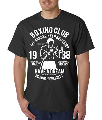 Boxing Club T-Shirt / Golden Gloves MMA Fighting Sports Workout ...